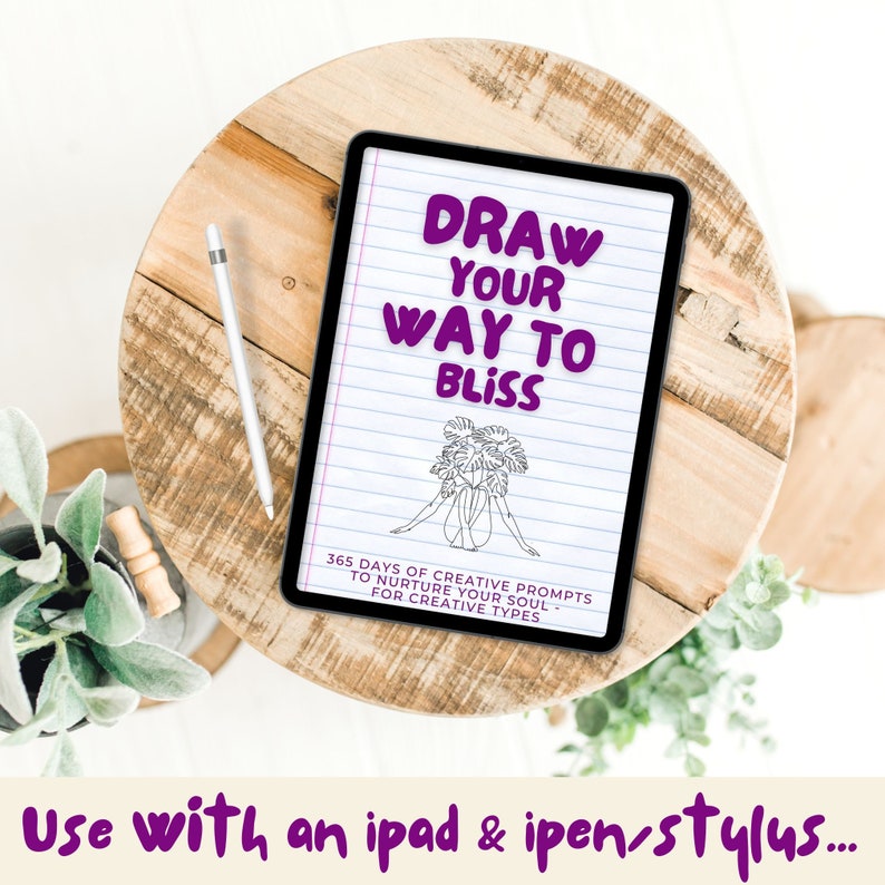 Draw Your Way to Bliss Daily Drawing Creative Journal | Digital ...
