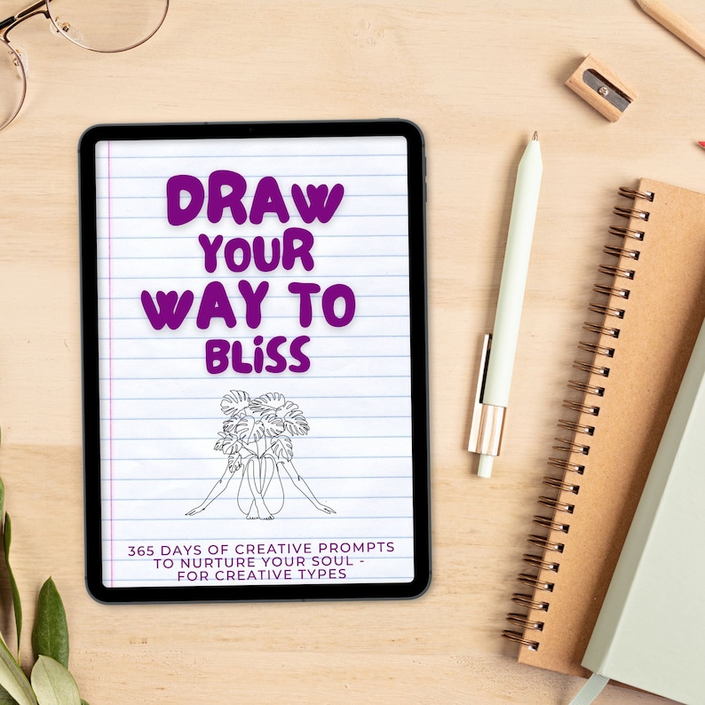 Draw Your Way to Bliss Daily Drawing Creative Journal | Digital ...