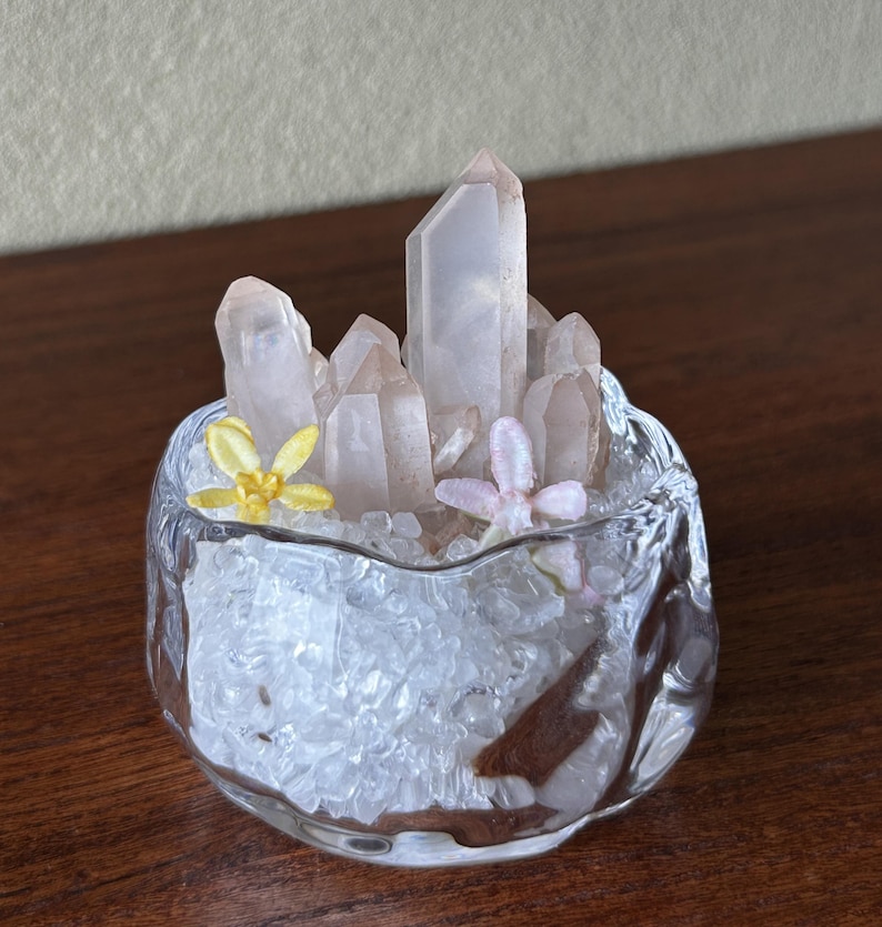 Rose Quartz Crystal Mini Landscape – Madagascar Blushed Pink Quartz ...