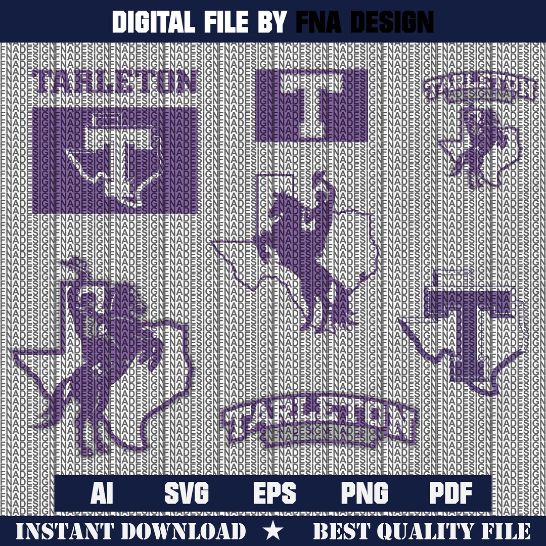 Tarleton SVG Bundle, College University Sports Logos, Football & Basketball Cut Files, Cricut ...
