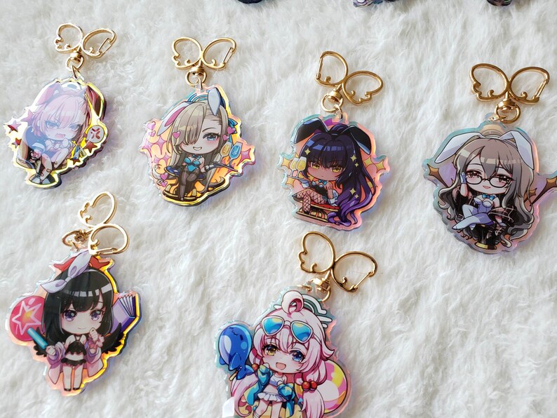 Blue Archive Asuna Karin Neru Akane Hibiki Keychains - Etsy Ireland