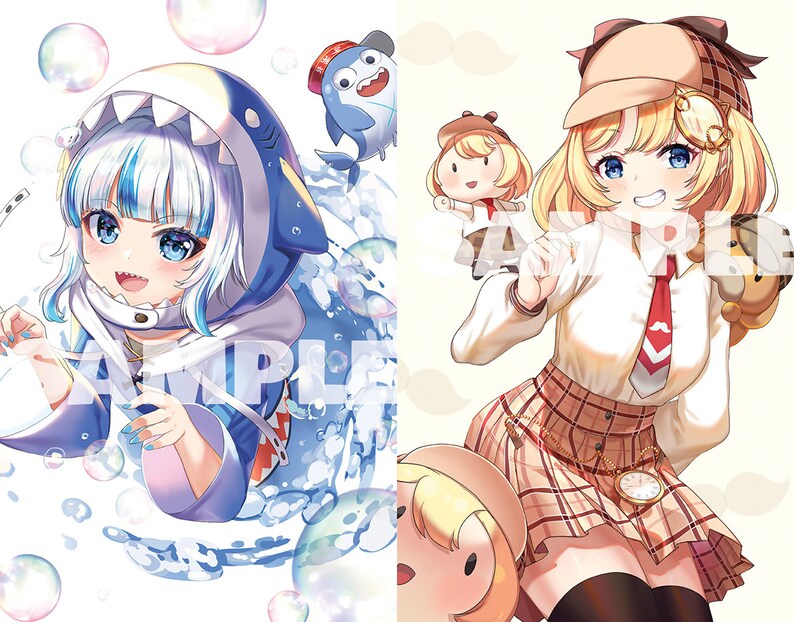 Hololive Myth EN Gawr Gura Amelia Watson Poster 11x17 - Etsy