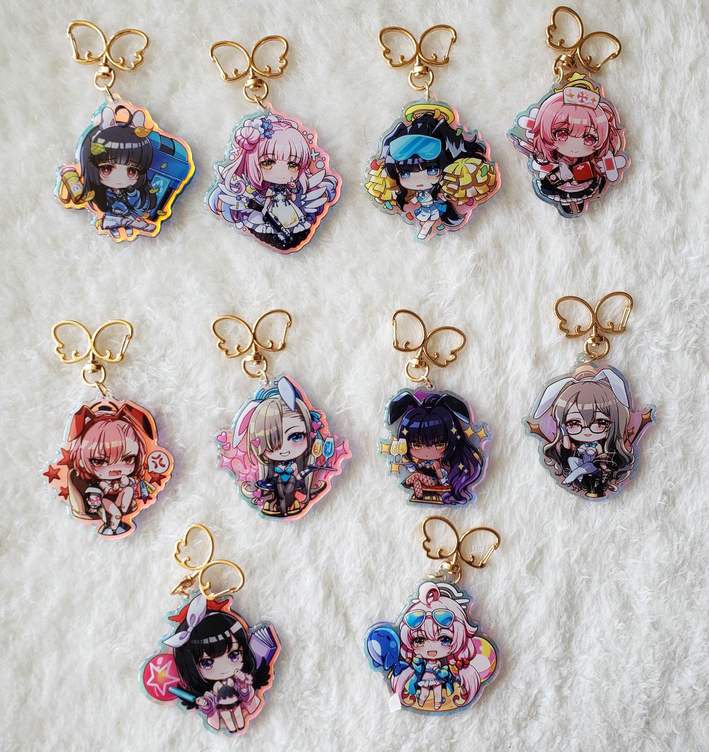 Blue Archive Asuna Karin Neru Akane Hibiki Keychains - Etsy Ireland