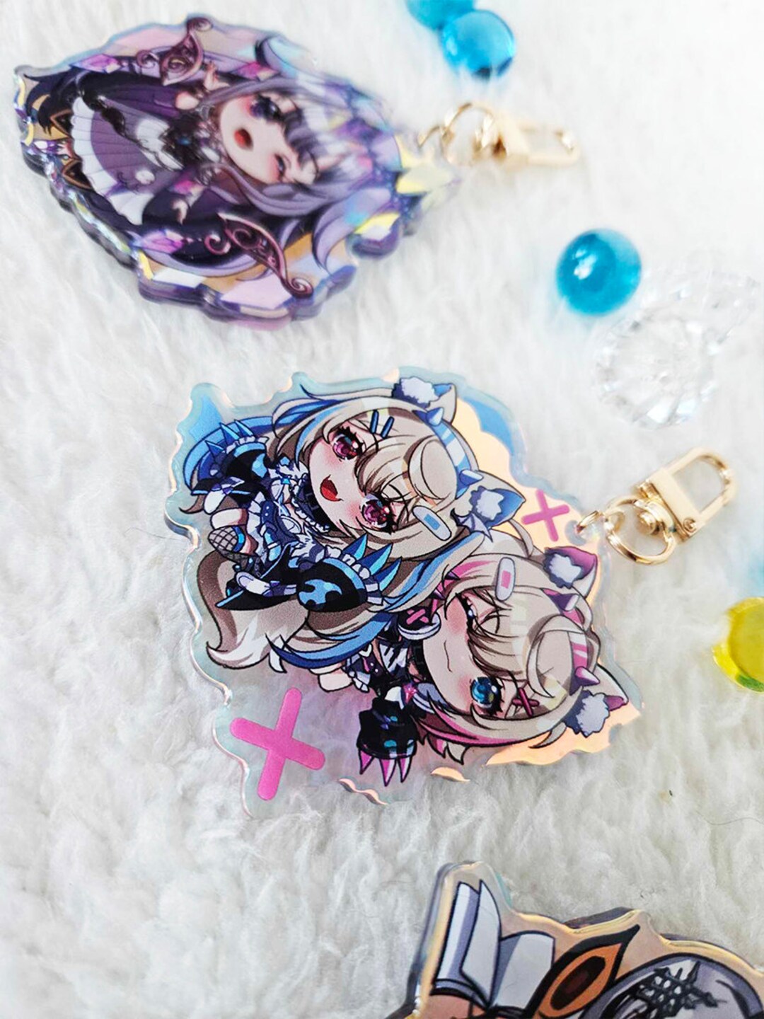 Hololive EN Advent Fuwamoco Shiori Bijou Nerissa Keychain - Etsy