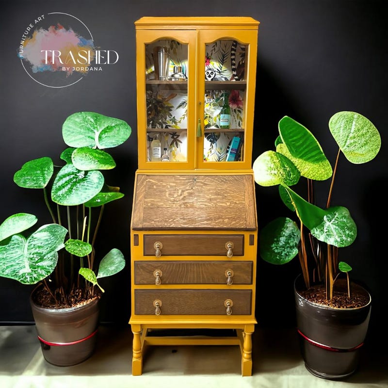 Writing Bureau Bookcase - Etsy UK