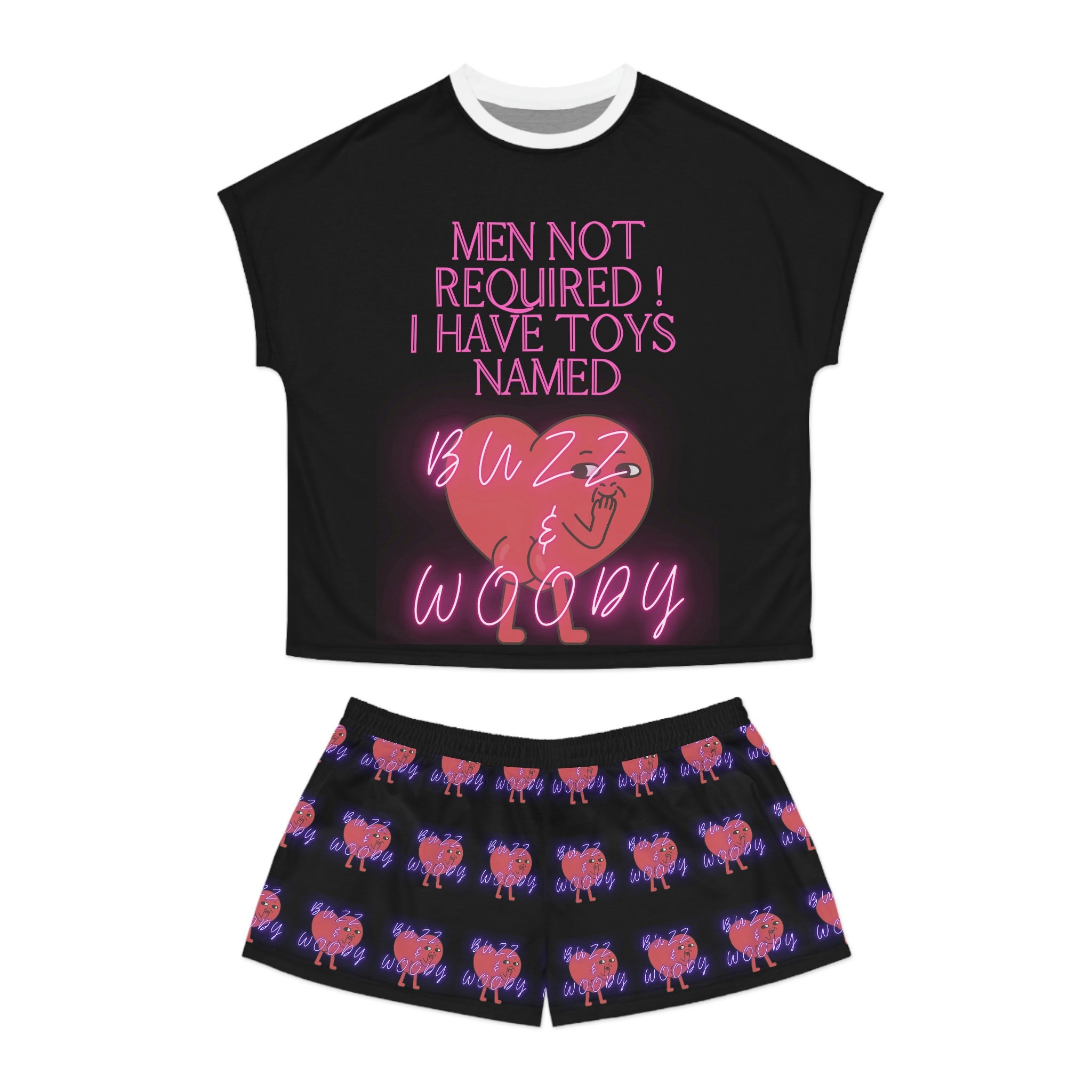 Women's PJ Cheeky Print Pajamas With Sexy Print Pyjamas With Naughty ...