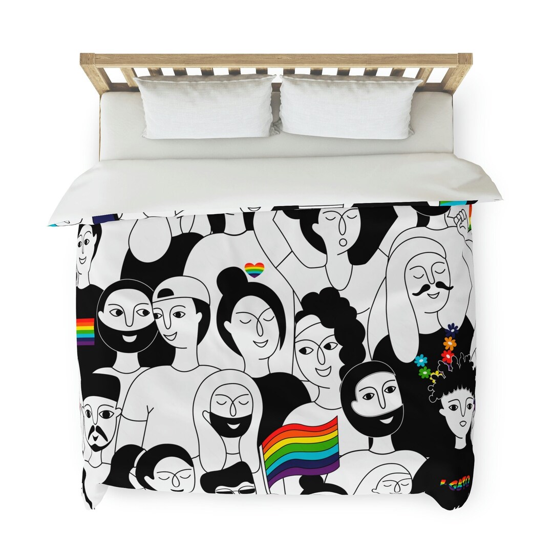 Pride Print Duvet Cover for a Cozy Bedroom Rainbow-themed Gay Pride ...