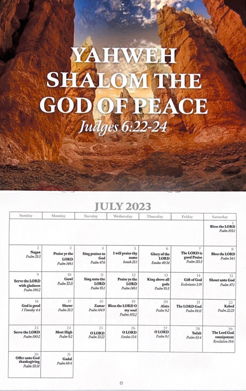 2023 God Calendar - Etsy