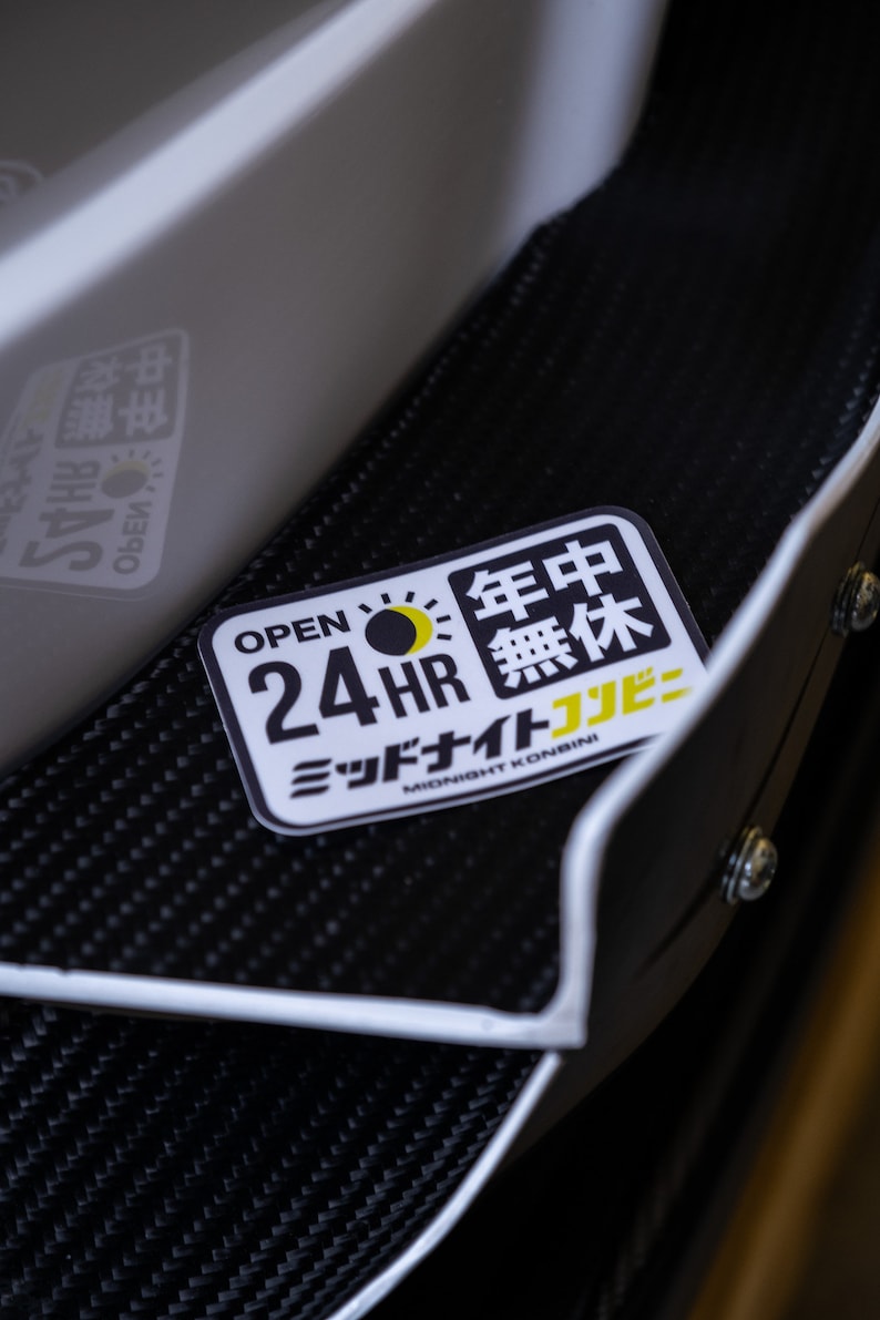 Midnight Konbini 24 Hour Transparent Sticker | JDM Car Sticker | Vinyl ...