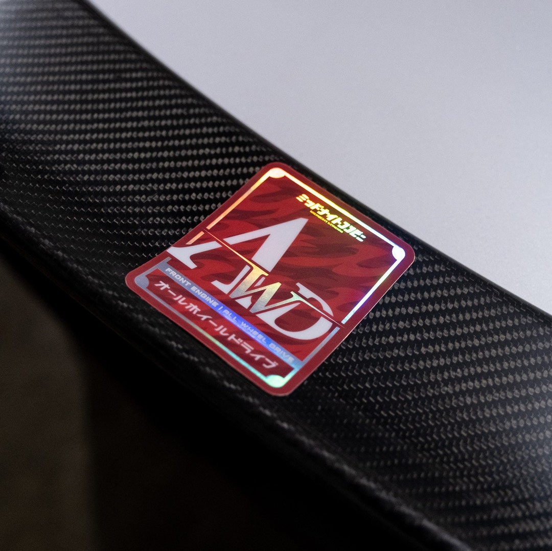 AWD Drivetrain Holographic Sticker | JDM Car Sticker | Vinyl Decal ...
