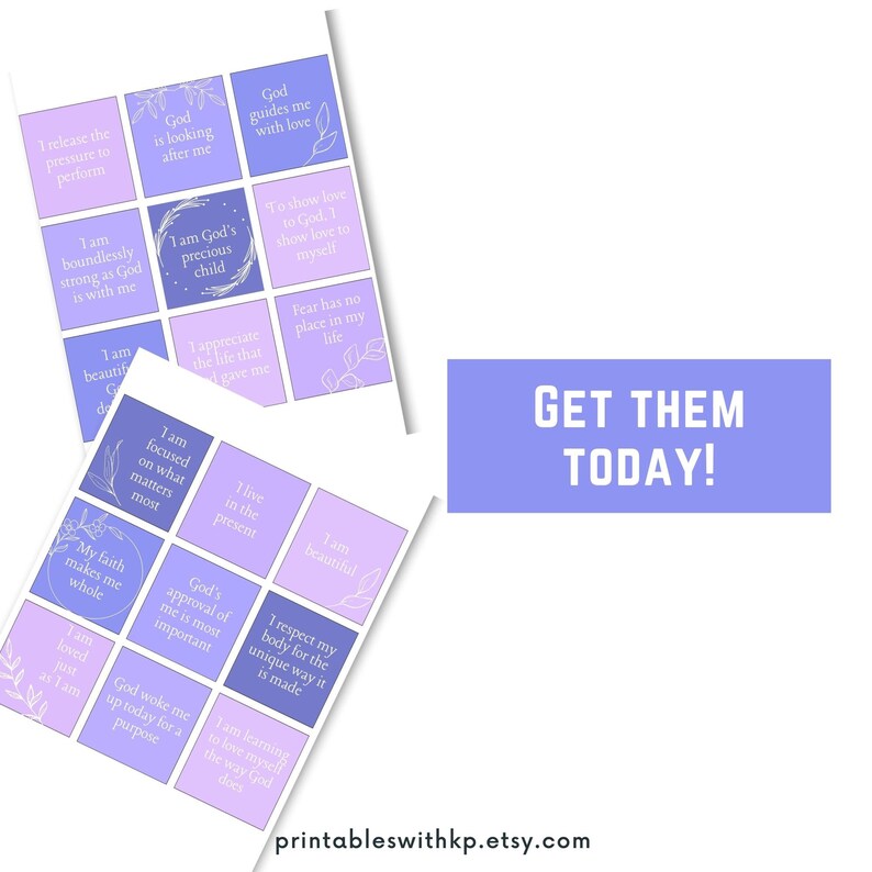 Christian Daily Affirmation Cards | Bible Affirmation Cards Printable ...