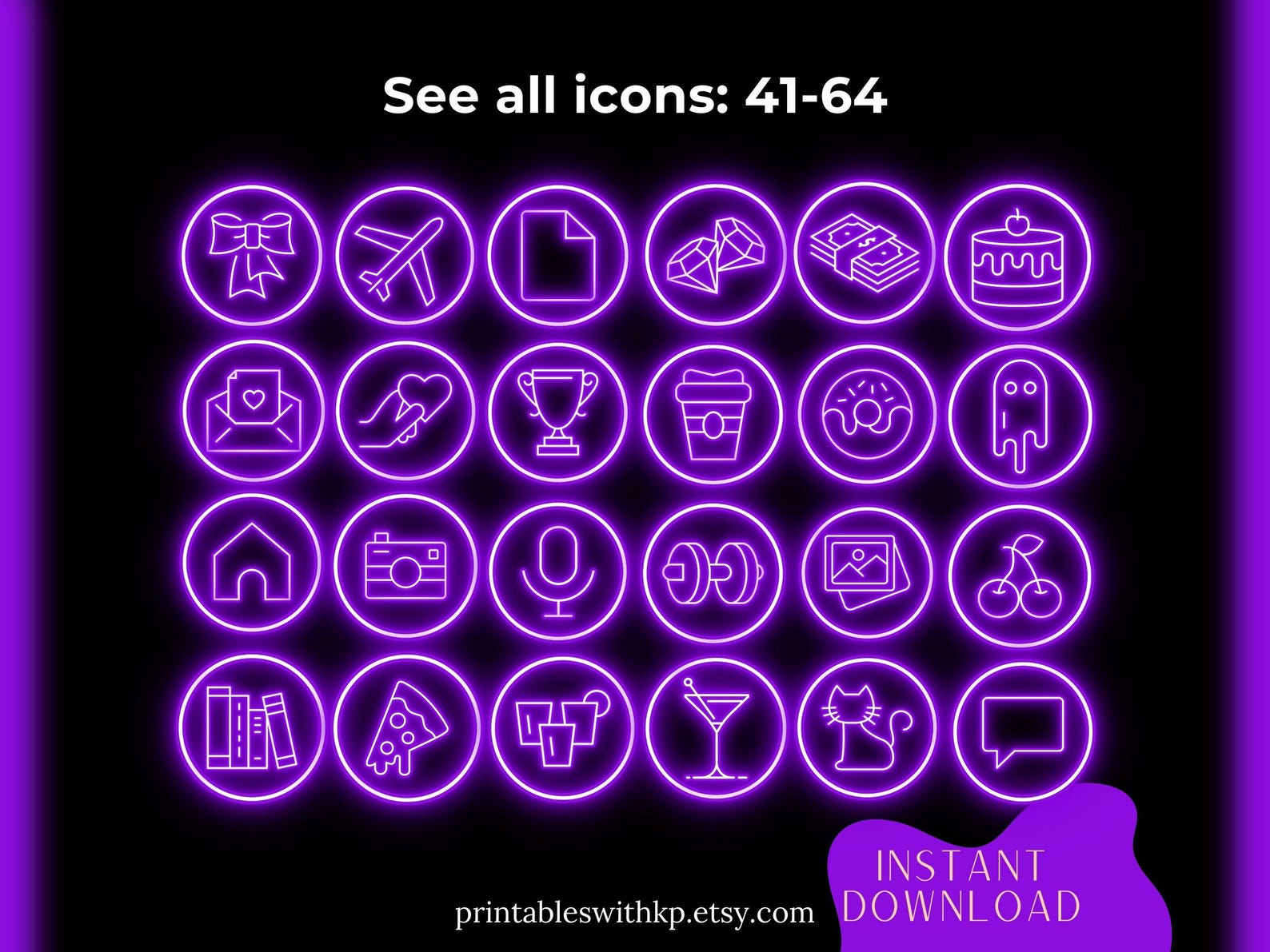 Instagram Highlight Covers Purple | Ig Highlight Covers | Instagram ...