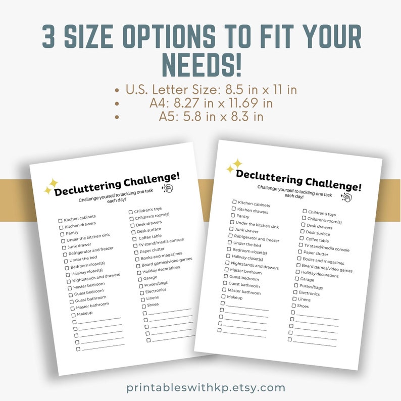 Declutter Checklist | Declutter Challenge | Declutter in 30 Days ...