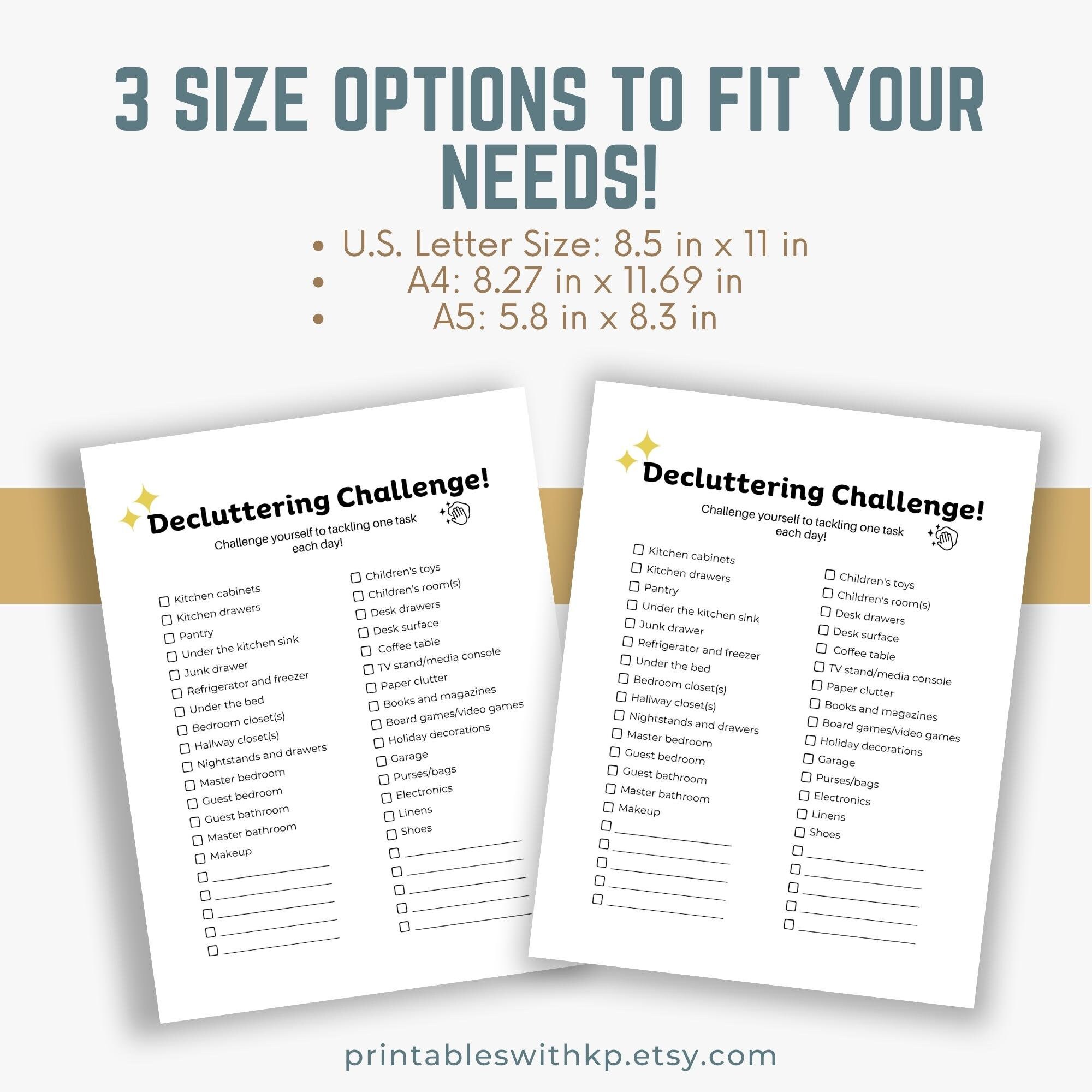 Declutter Checklist | Declutter Challenge | Declutter in 30 Days ...