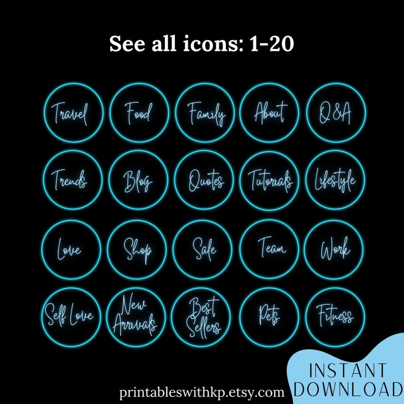 Instagram Highlight Covers Blue | Ig Highlight Covers | Instagram Story ...