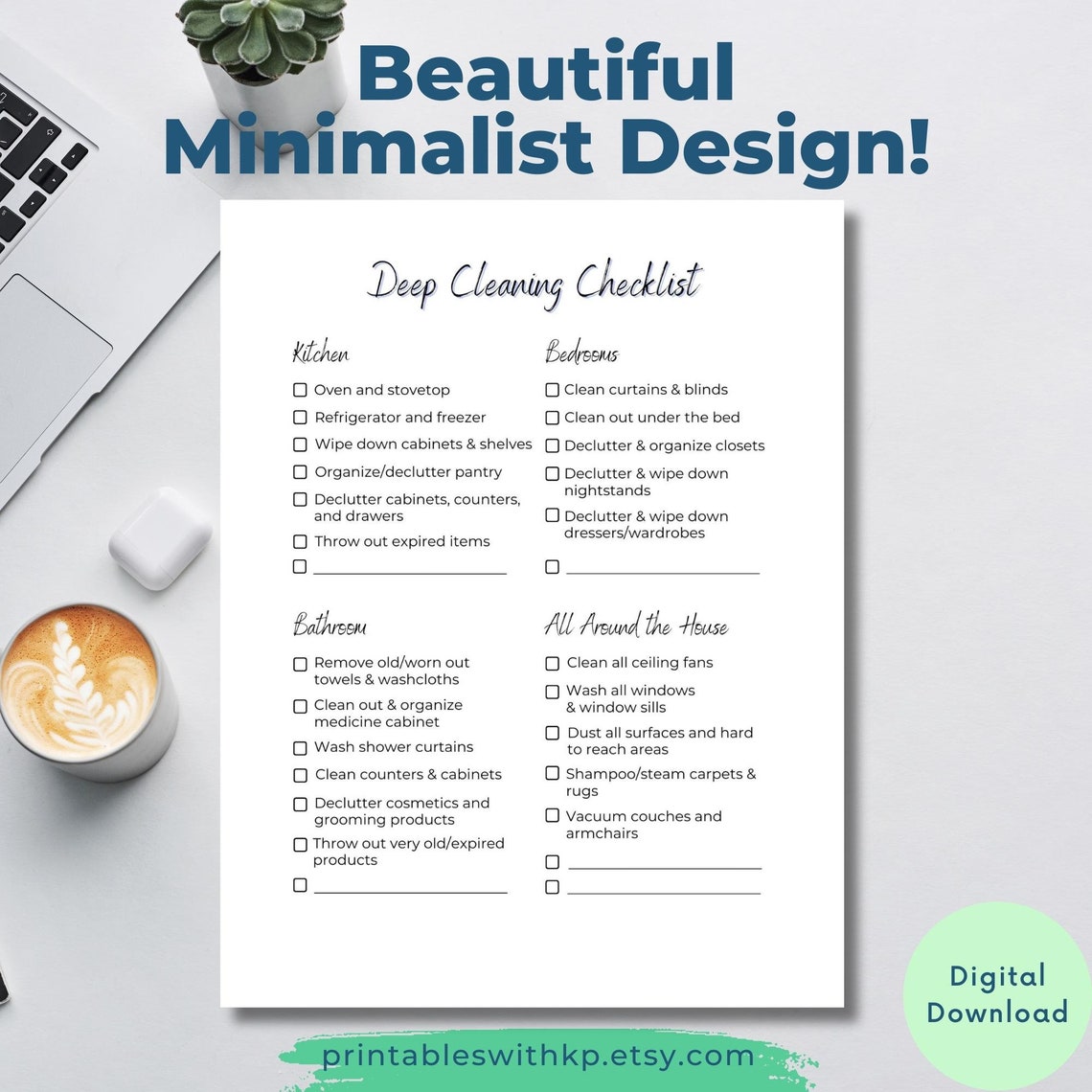 Spring Cleaning Checklist Declutter Checklist House Cleaning Printable ...