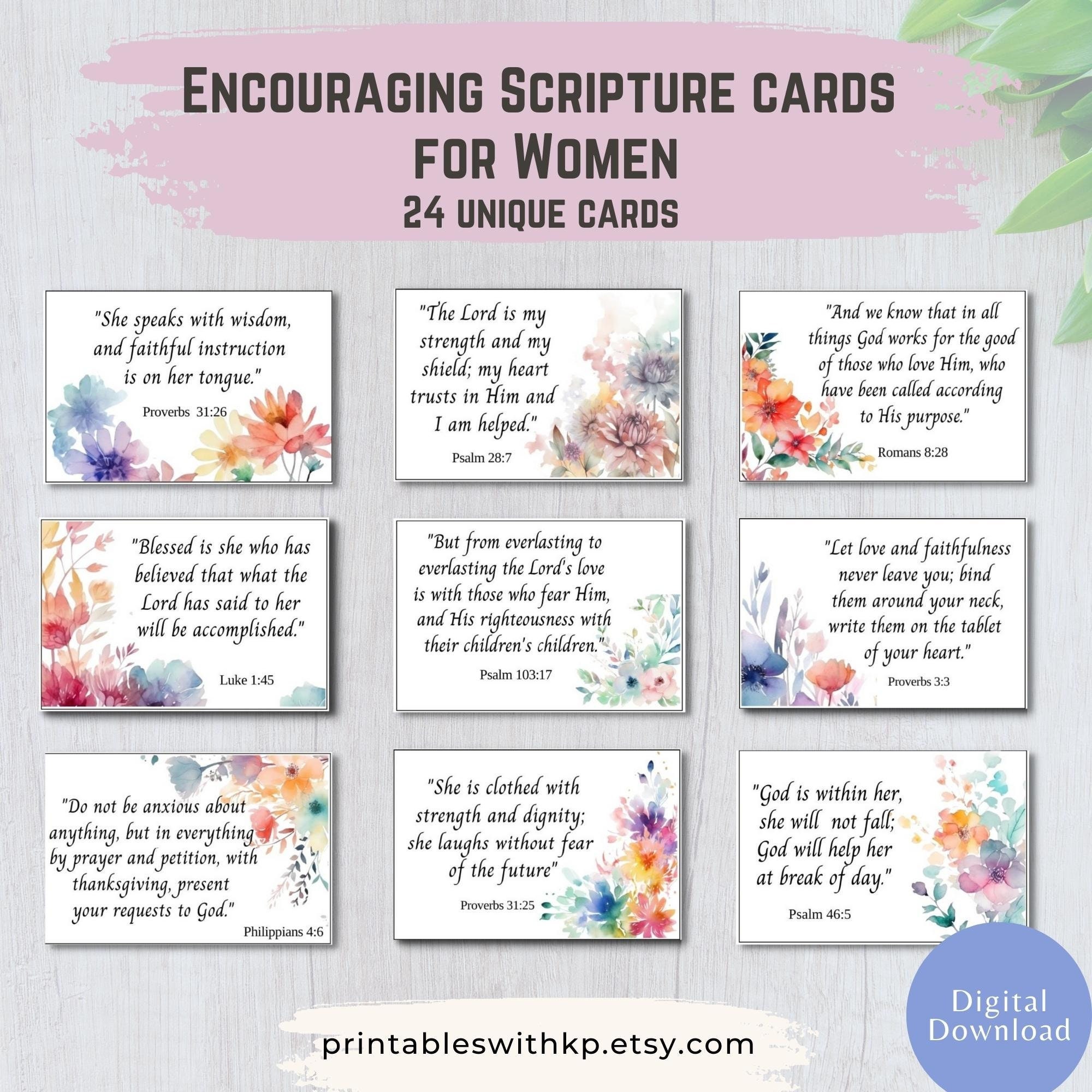 Christian Affirmation Cards for Women | Daily Affirmations for Young ...