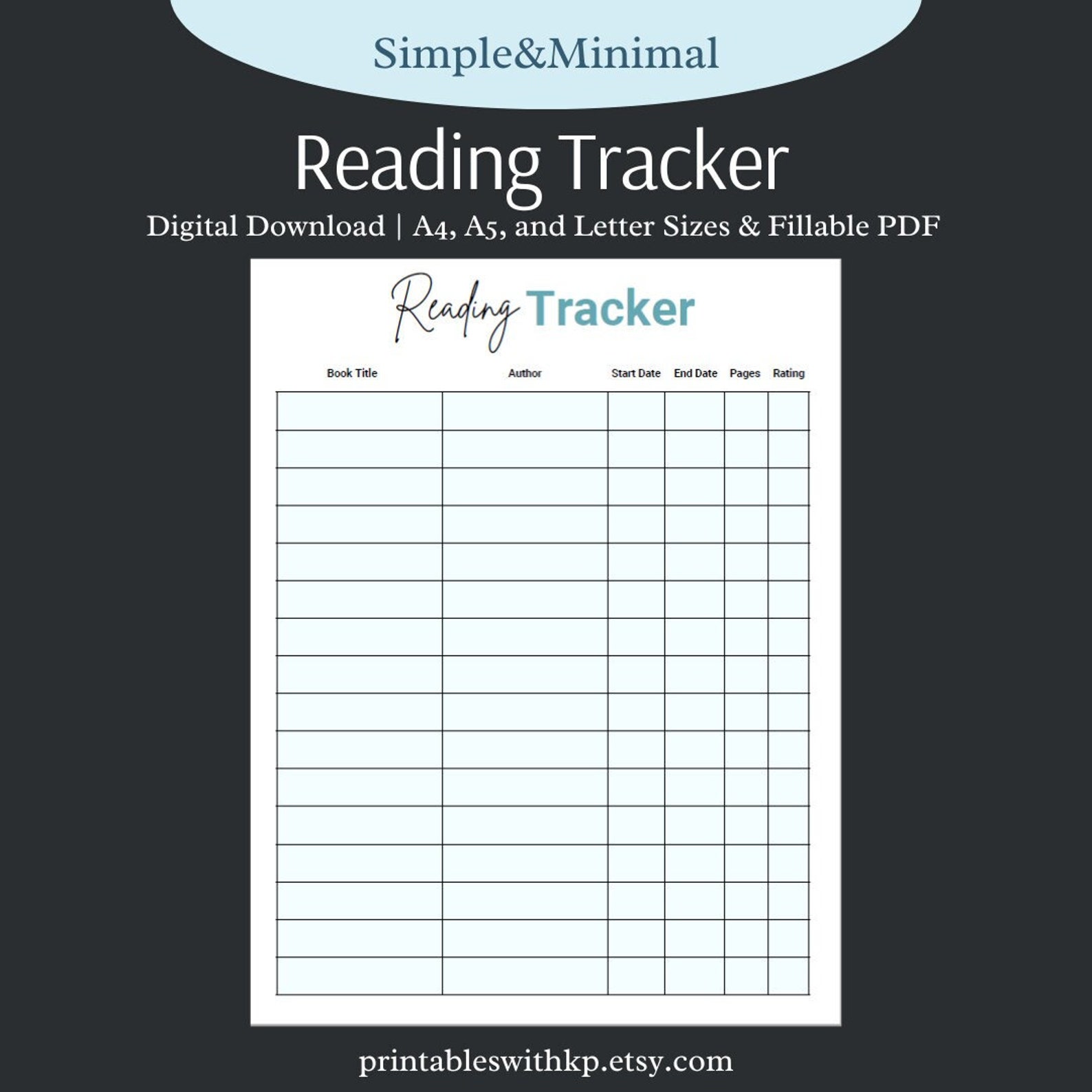 Printable and Digital Reading Log Book Log Great for Avid - Etsy