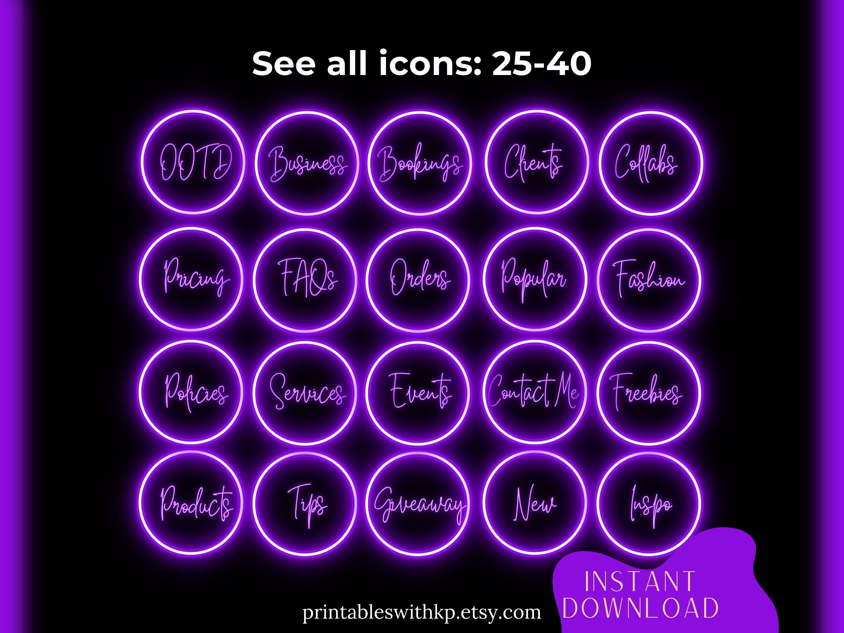 Instagram Highlight Covers Purple | Ig Highlight Covers | Instagram ...