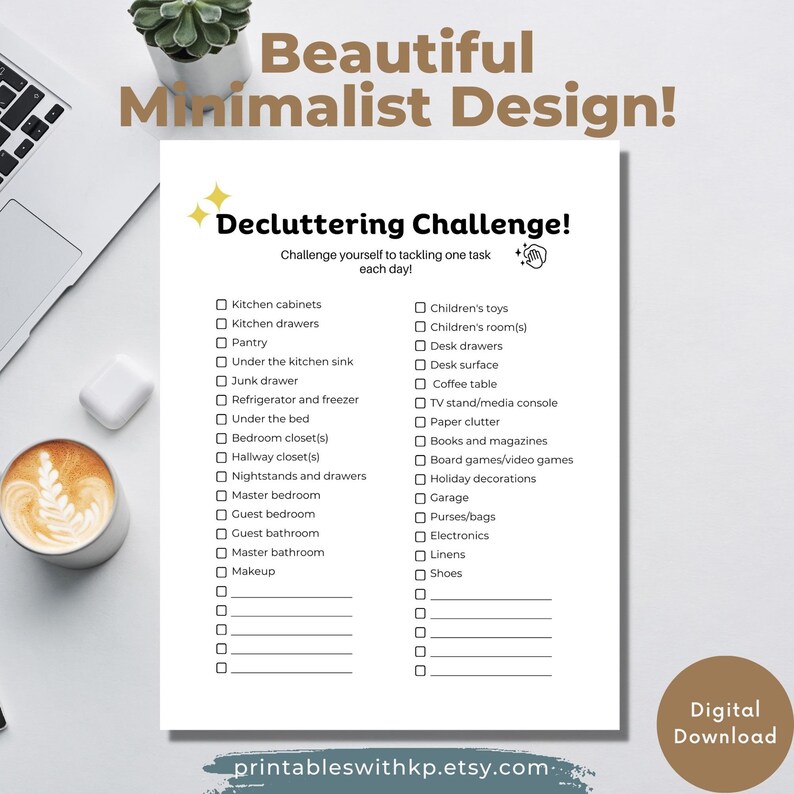 Declutter Checklist | Declutter Challenge | Declutter in 30 Days ...