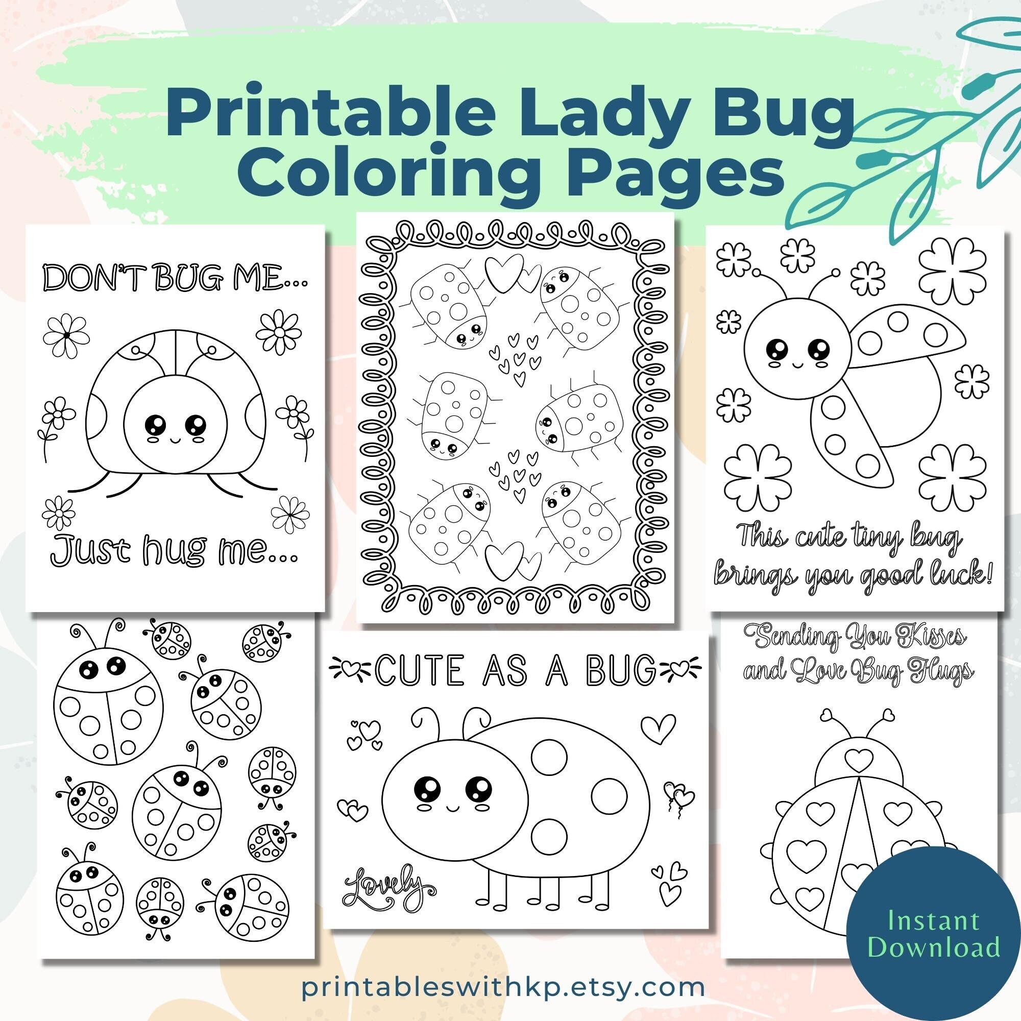 Cute Ladybug Coloring Pages