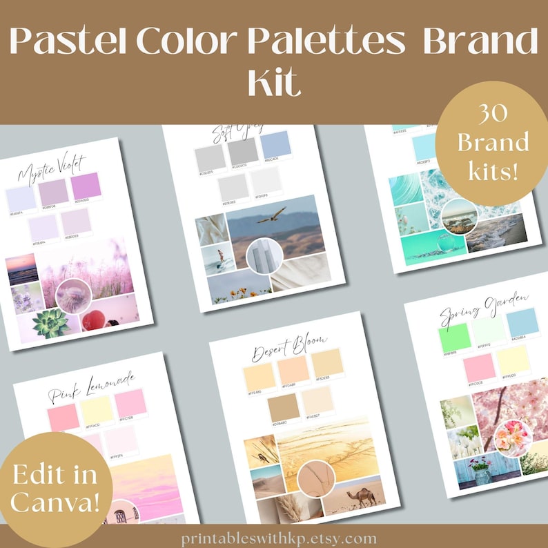 Pastel Color Palettes and Mood Boards, Colorful Aesthetic Canva ...