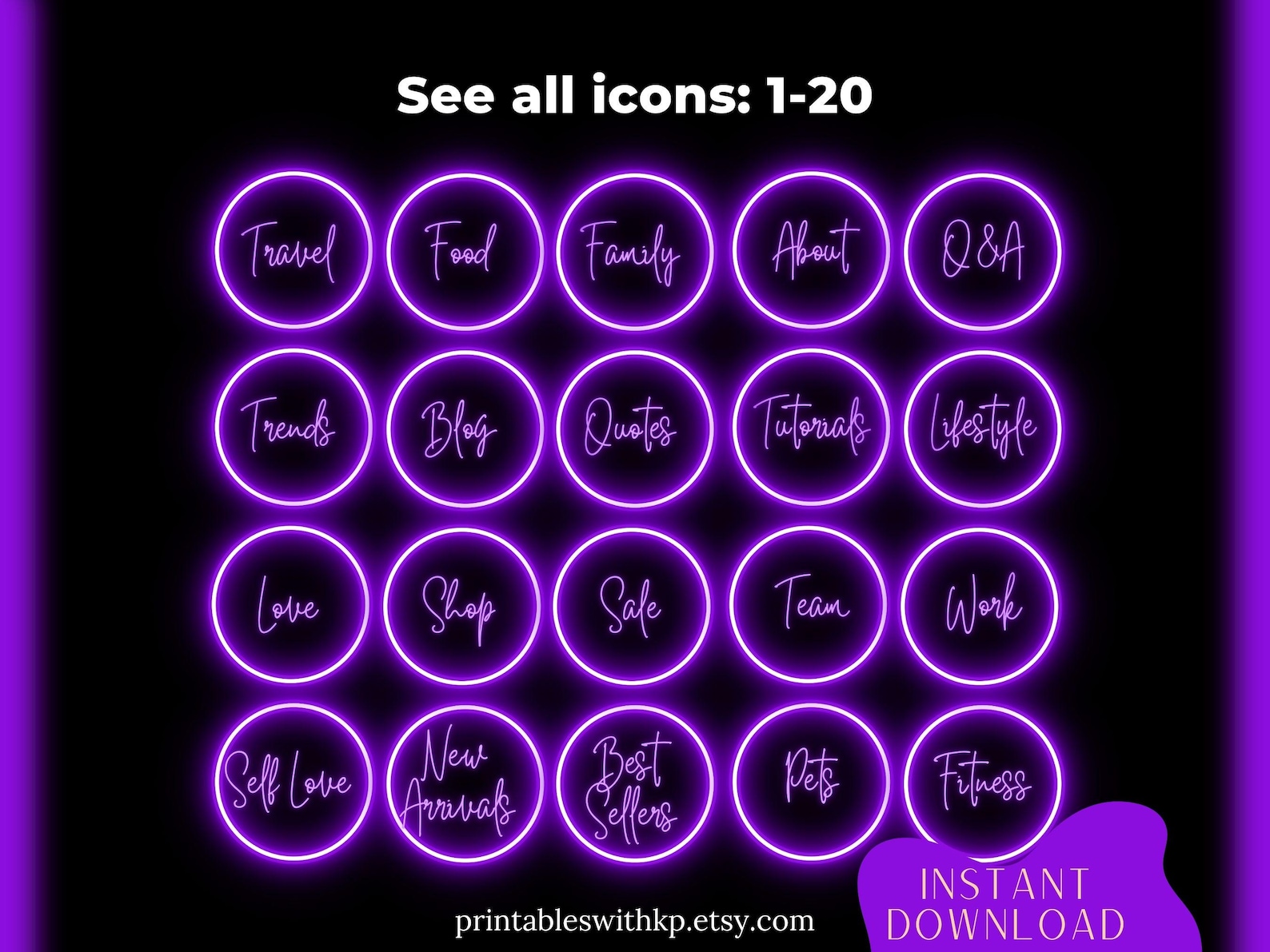 Instagram Highlight Covers Purple | Ig Highlight Covers | Instagram ...