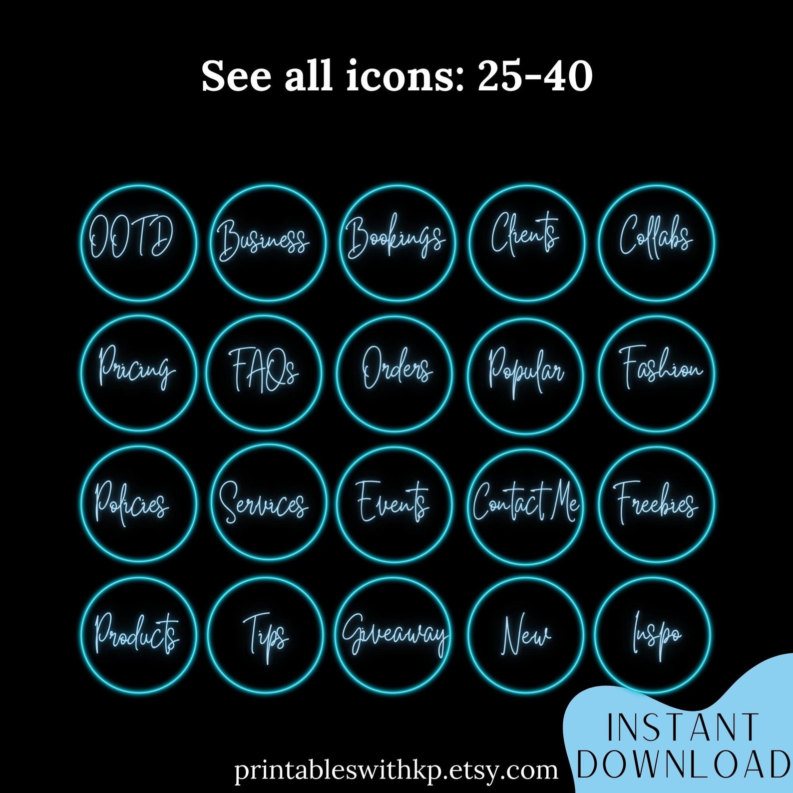 Instagram Highlight Covers Blue | Ig Highlight Covers | Instagram Story ...