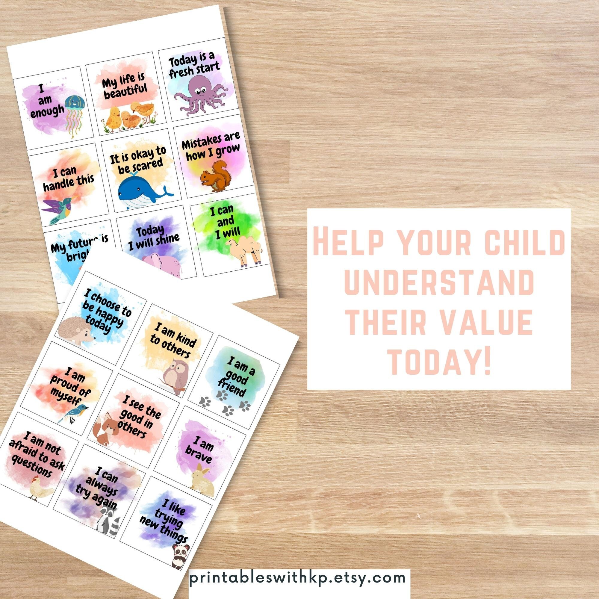 Printable Positive Affirmation Cards for Kids | Encouragement Cards ...