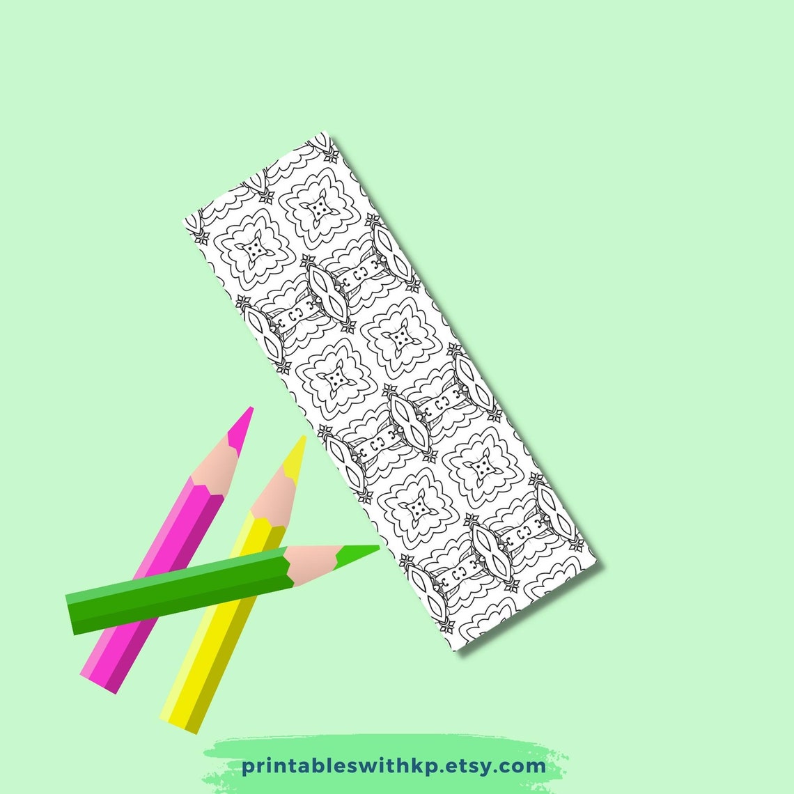 Printable Coloring Bookmarks Digital Bookmarks Printable Mandala ...