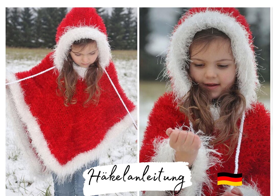 CROCHET PATTERN 2 in 1 + SANTA PONCHO + and Crochet Ice Princess ...