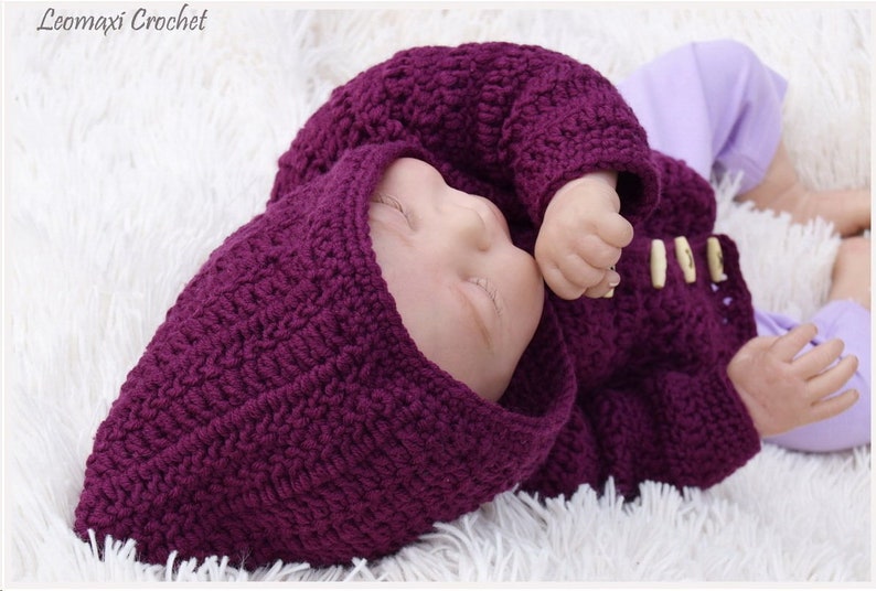 Crochet Pattern + Mini Matilda + Crochet Baby Jacket, From Doll Size 86 ...