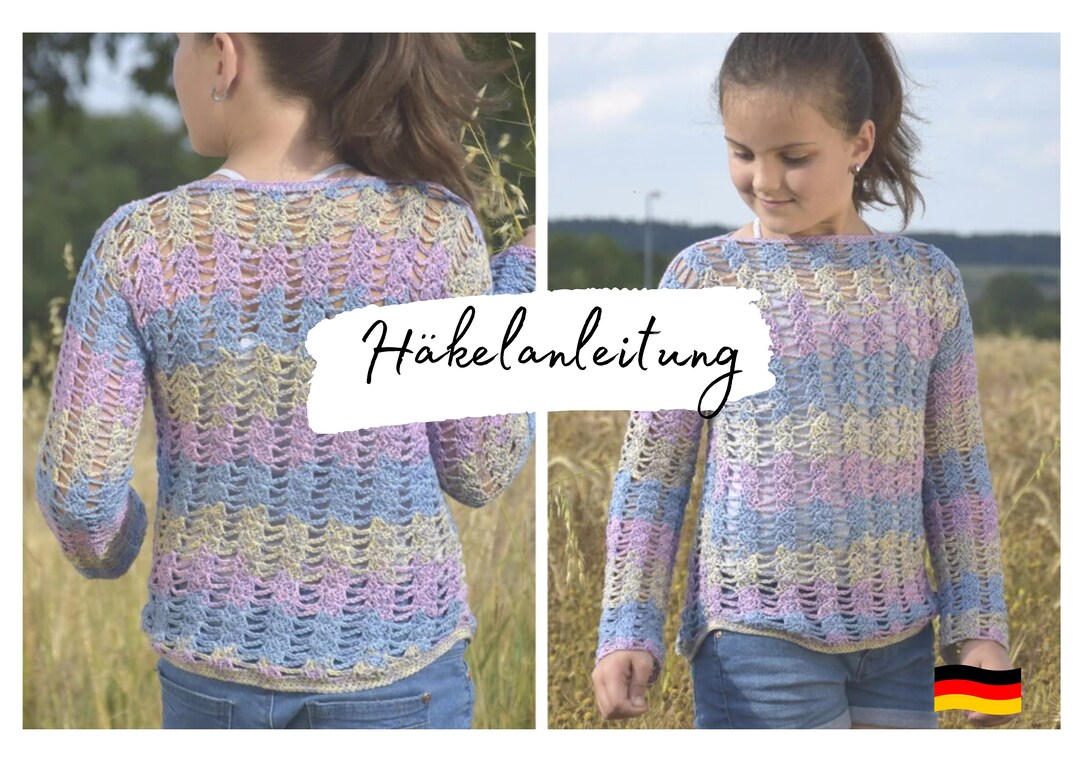 CROCHET PATTERN + JUNO + Crochet Sweater Any Yarn Possible, With Size ...