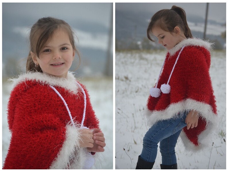 CROCHET INSTRUCTIONS 2 in 1 SANTA PONCHO and Crochet Ice Princess ...