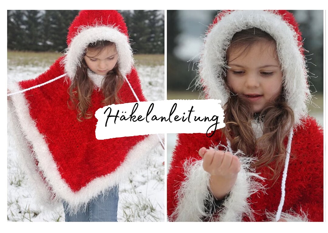 HÄKELANLEITUNG 2 in 1 SANTA PONCHO Und Eisprinzessin - Etsy
