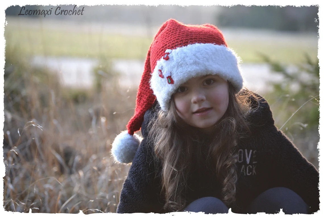 CROCHET INSTRUCTIONS SANTA Pointed Hat Crochet Santa Claus Hat to ...