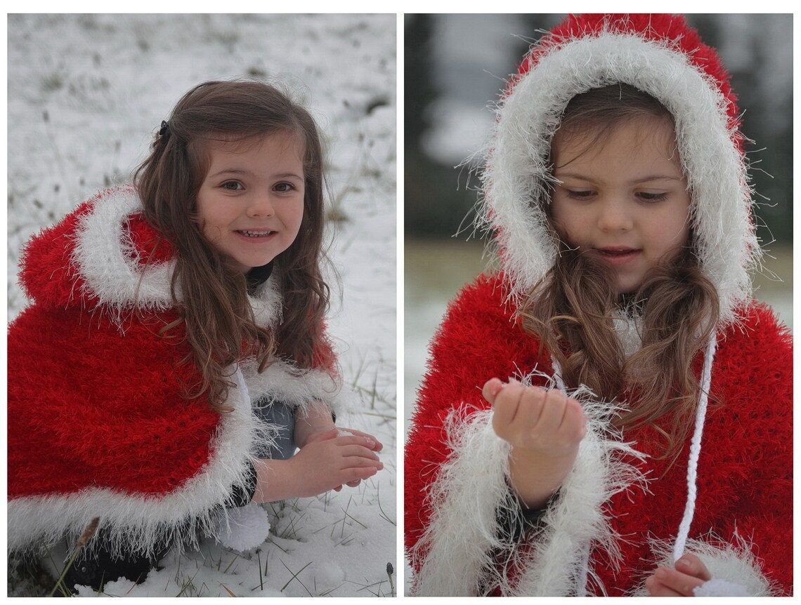 HÄKELANLEITUNG 2 in 1 SANTA PONCHO und Eisprinzessin häkeln ...