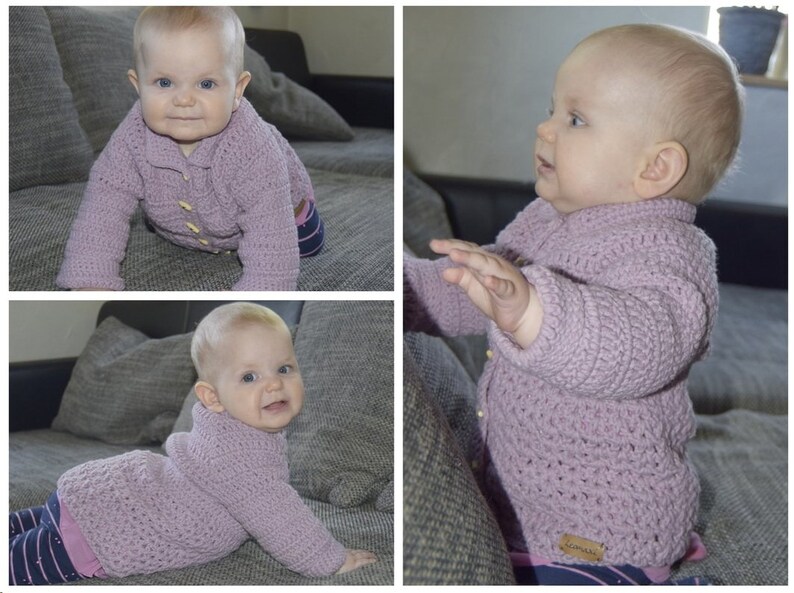 Crochet Pattern + Mini Matilda + Crochet Baby Jacket, From Doll Size 86 ...
