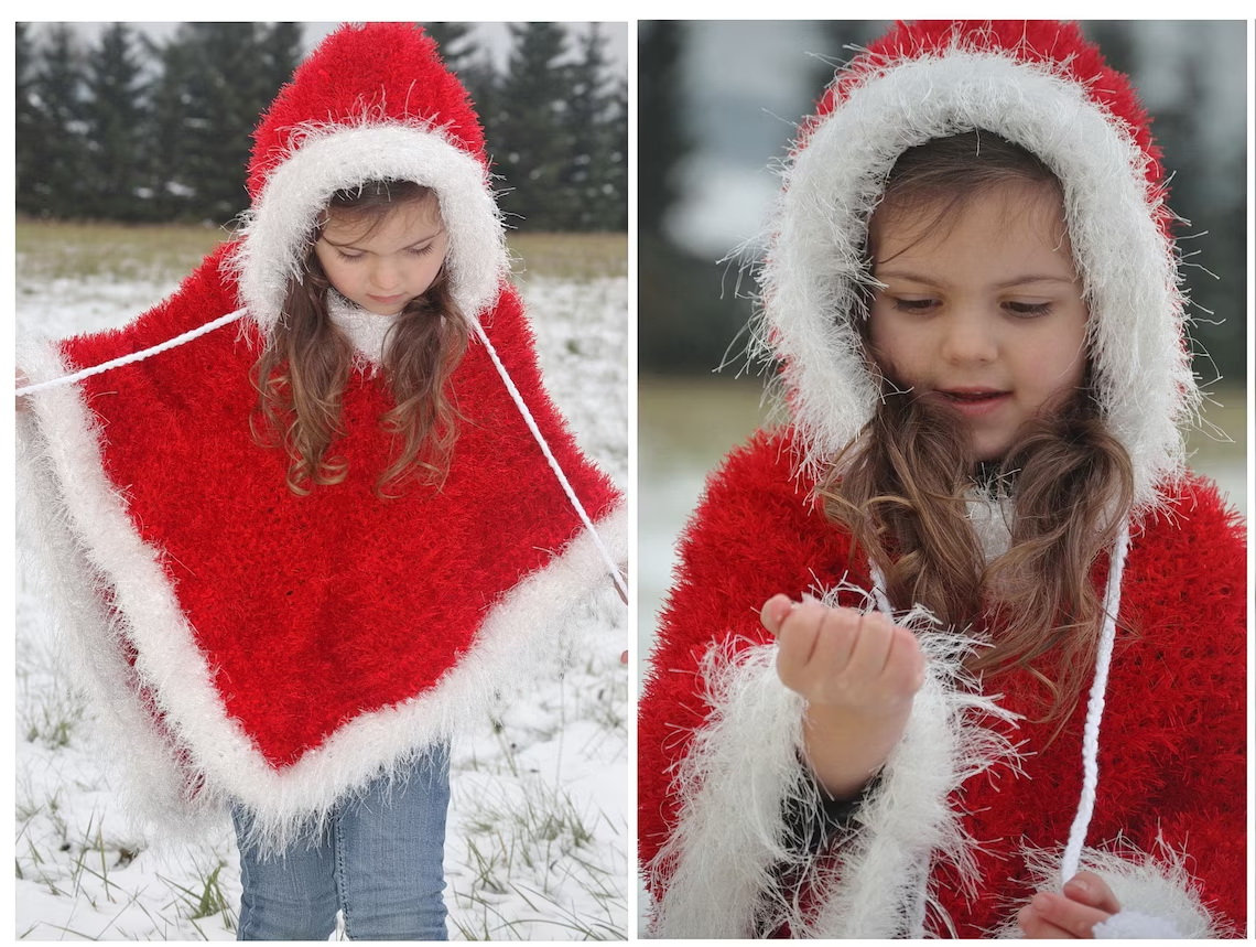 CROCHET INSTRUCTIONS 2 in 1 SANTA PONCHO and Crochet Ice Princess ...