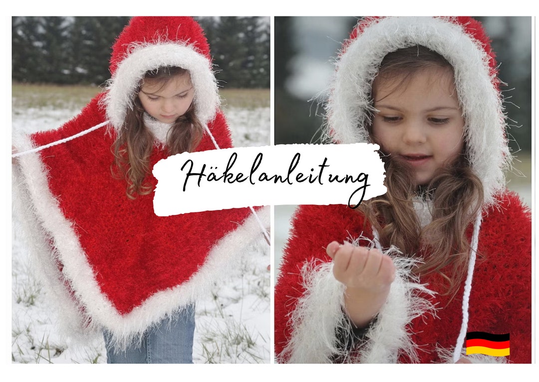 CROCHET INSTRUCTIONS 2 in 1 SANTA PONCHO and Crochet Ice Princess ...