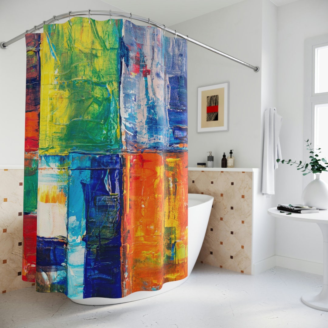 Abstract Art Shower Curtain - Etsy