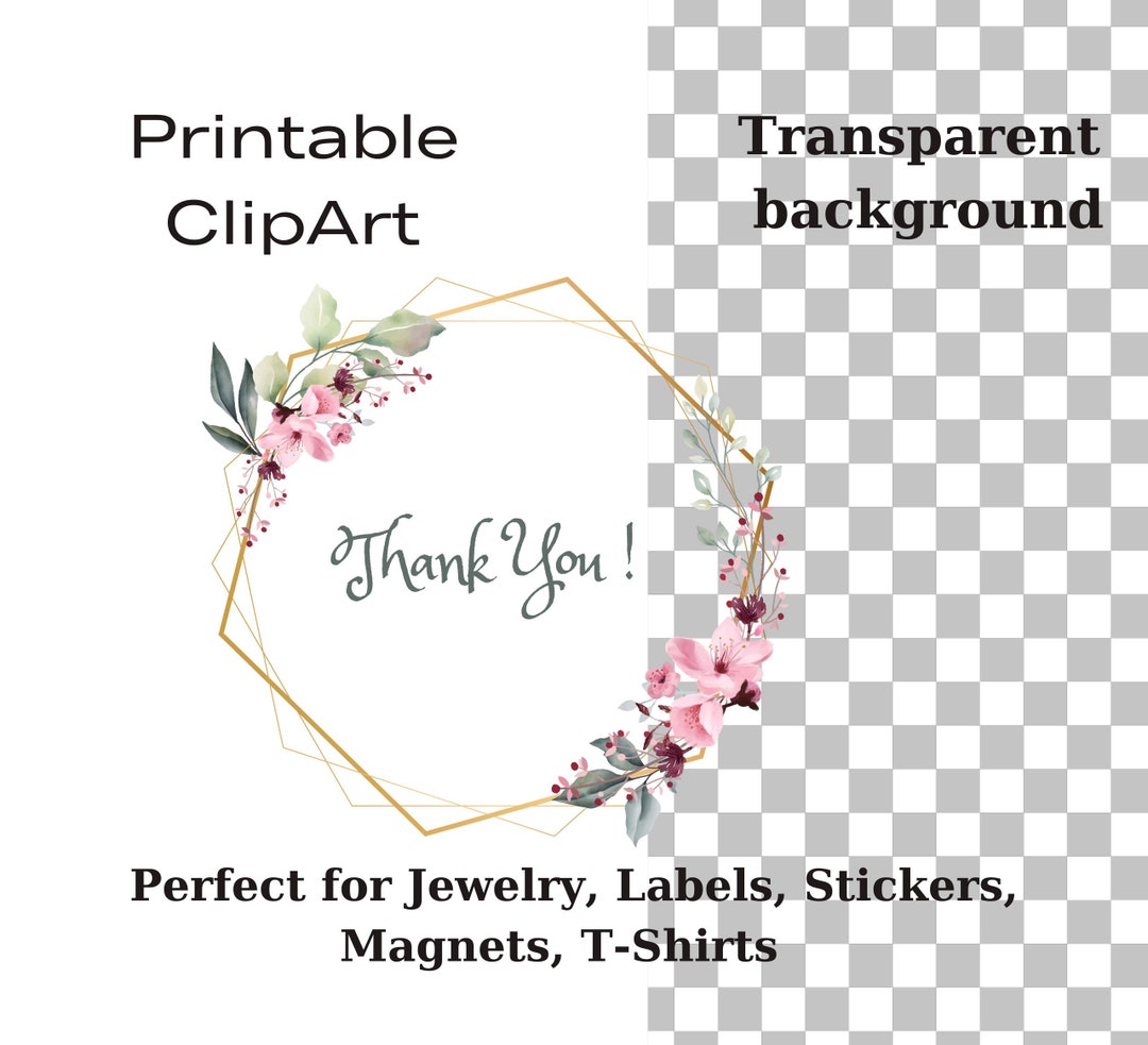 SVG Sticker Round Watercolor Flowers , Printable Sticker, Floral ...