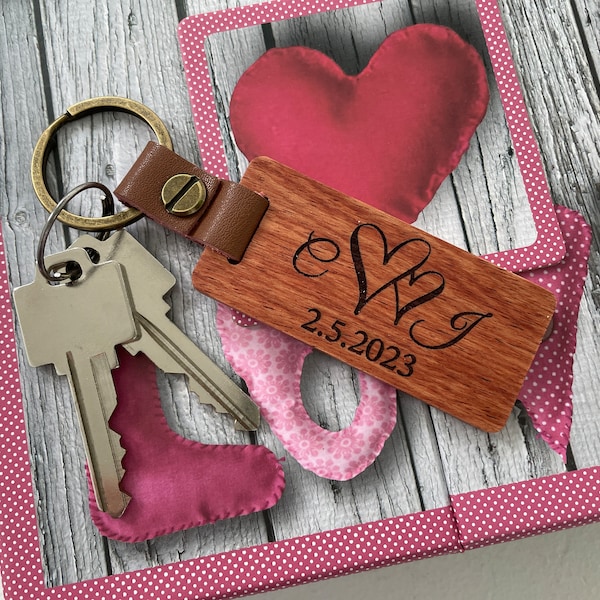Wooden Keychain - Etsy