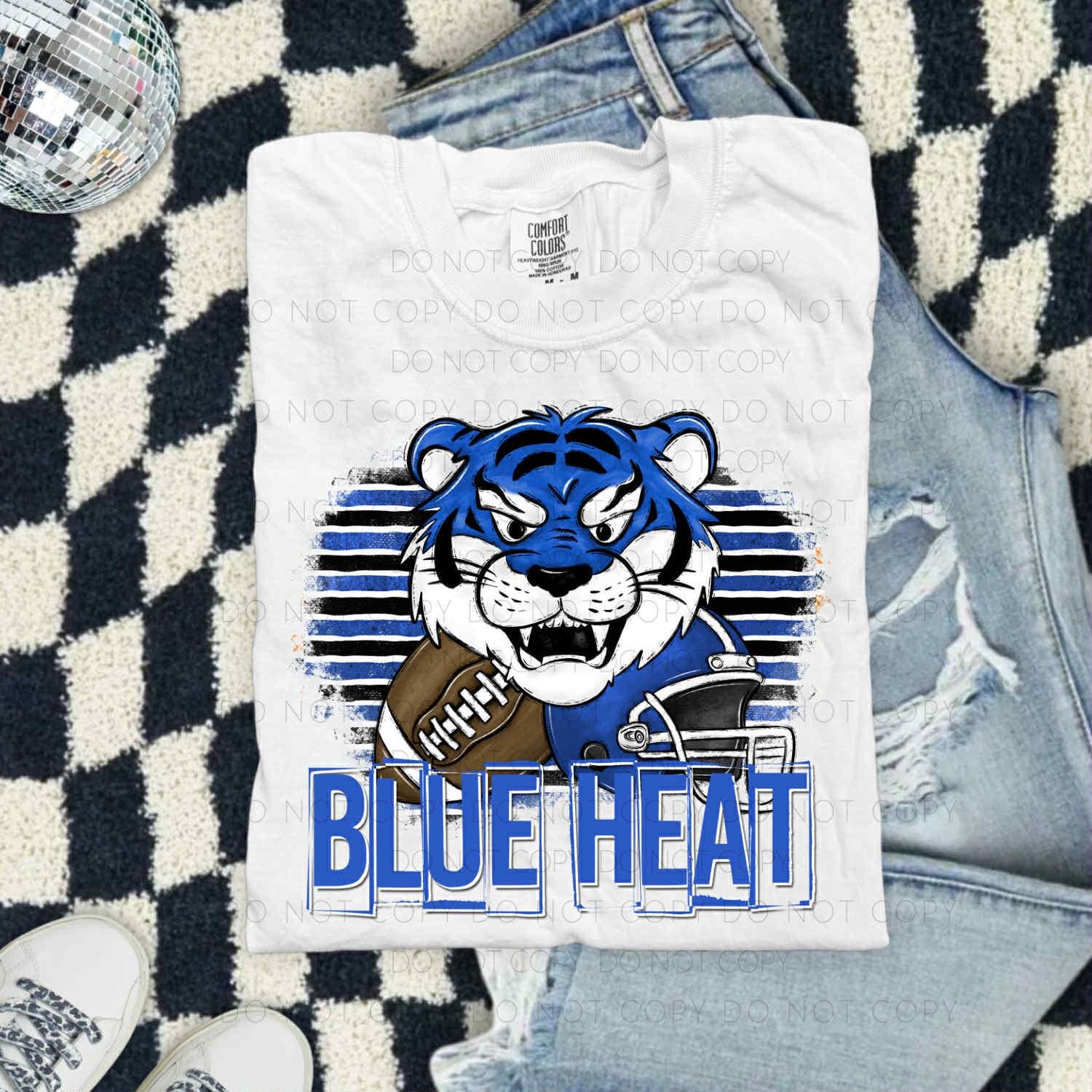 Blue Heat Tiger Football PNG Digital Download - Etsy