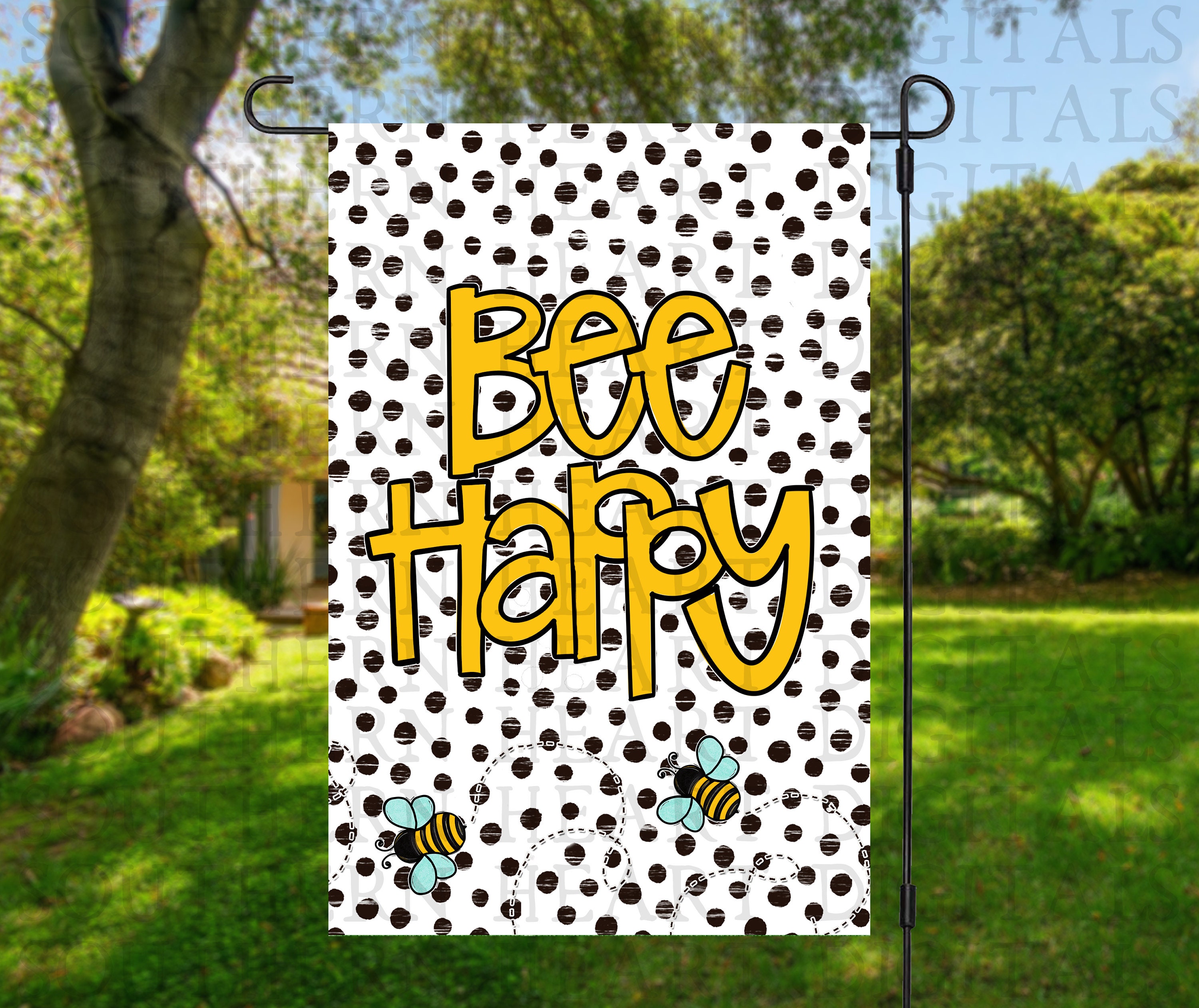 Honeybee Themed Bee Happy Garden Flag Bundle PNG Digital Files - Etsy