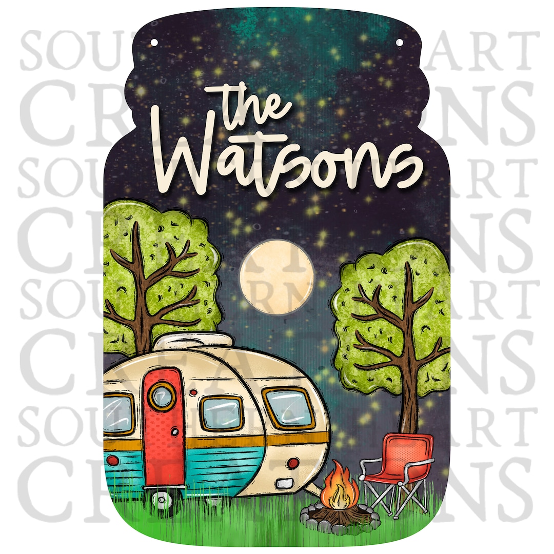 Mason Jar Door Hanger Camper PNG Digital File - Etsy