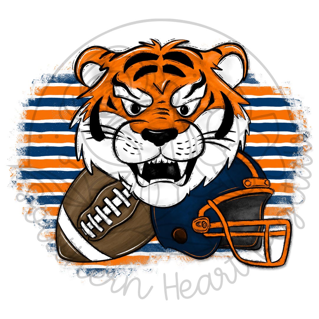 Tiger Football PNG Digital Download - Etsy