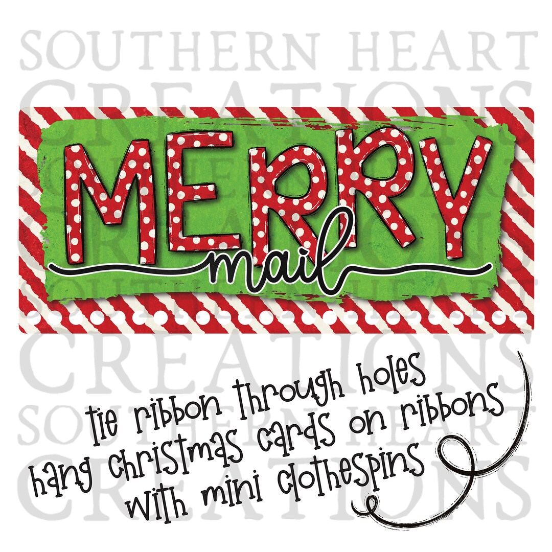 Merry Mail Door Hanger PNG Digital File - Etsy