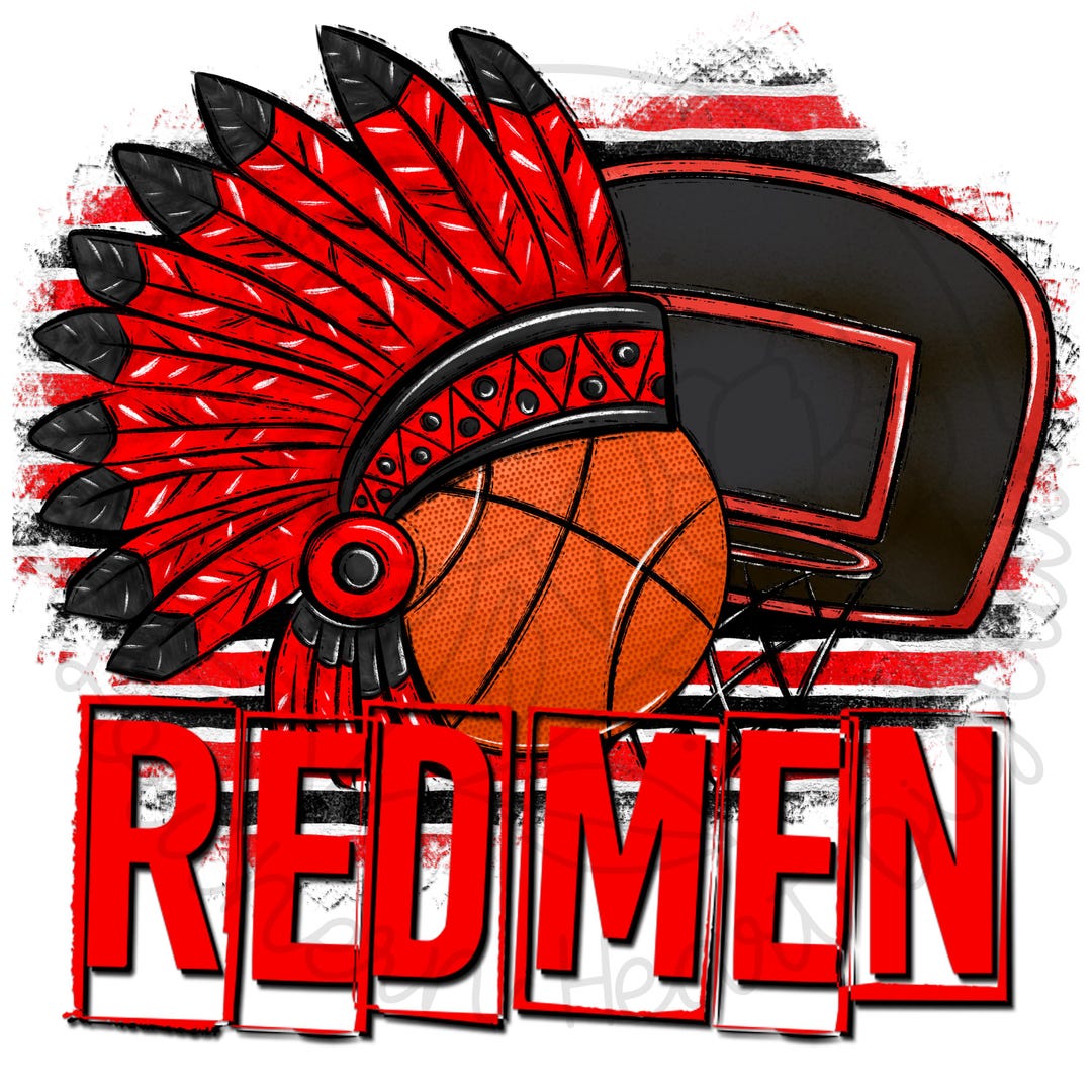 Red and Black Redmen Basketball PNG Digital Download - Etsy