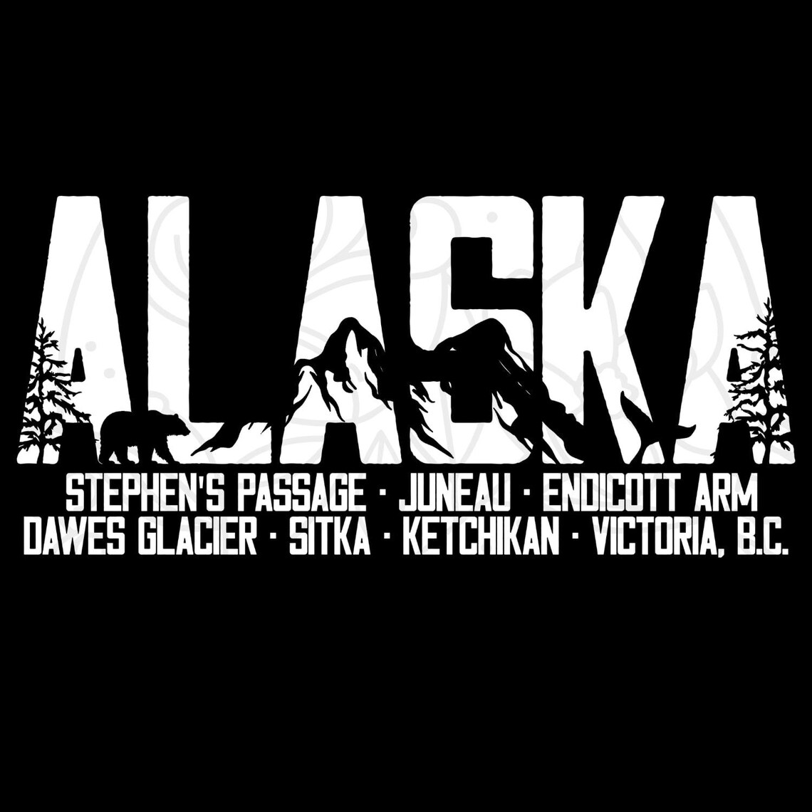 Alaska Cruise Destination Ports PNG Digital Download File - Etsy